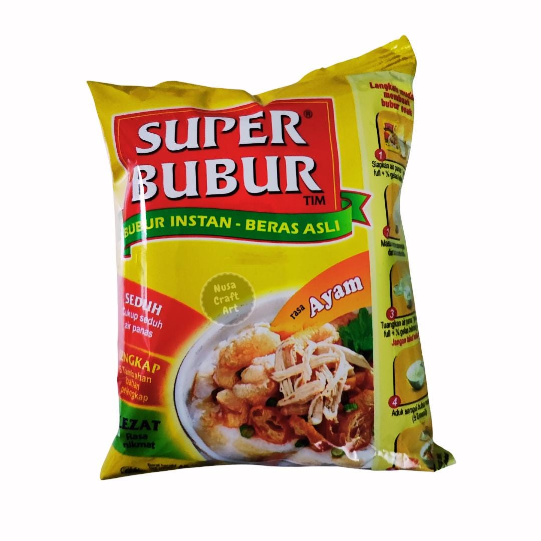 Super Bubur Instant Porridge Rasa Ayam Chicken Flavor 45 Gram - Etsy