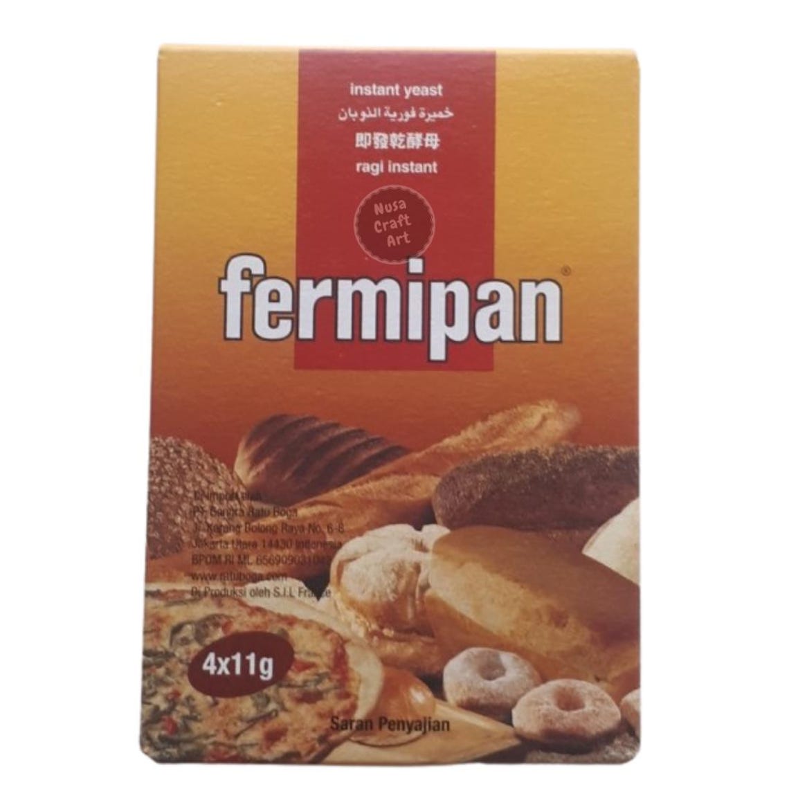 Fermipan Red Instant Dried Yeast for Fresh Baking Bakery Bread Bakers ...