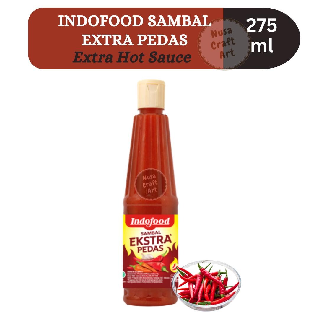 Indofood Extra Hot Chili Sauce Sambal Extra Pedas 275 Ml Seasoning - Etsy