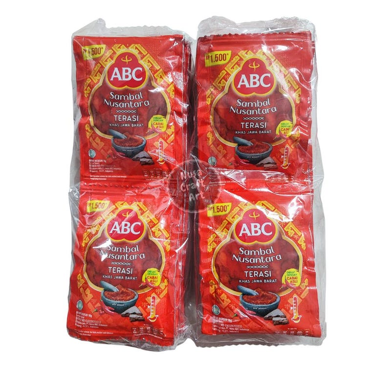 ABC Sambal Chili Shrimp Paste Hot Sauce Gourmet Homestyle Halal 10's - Etsy
