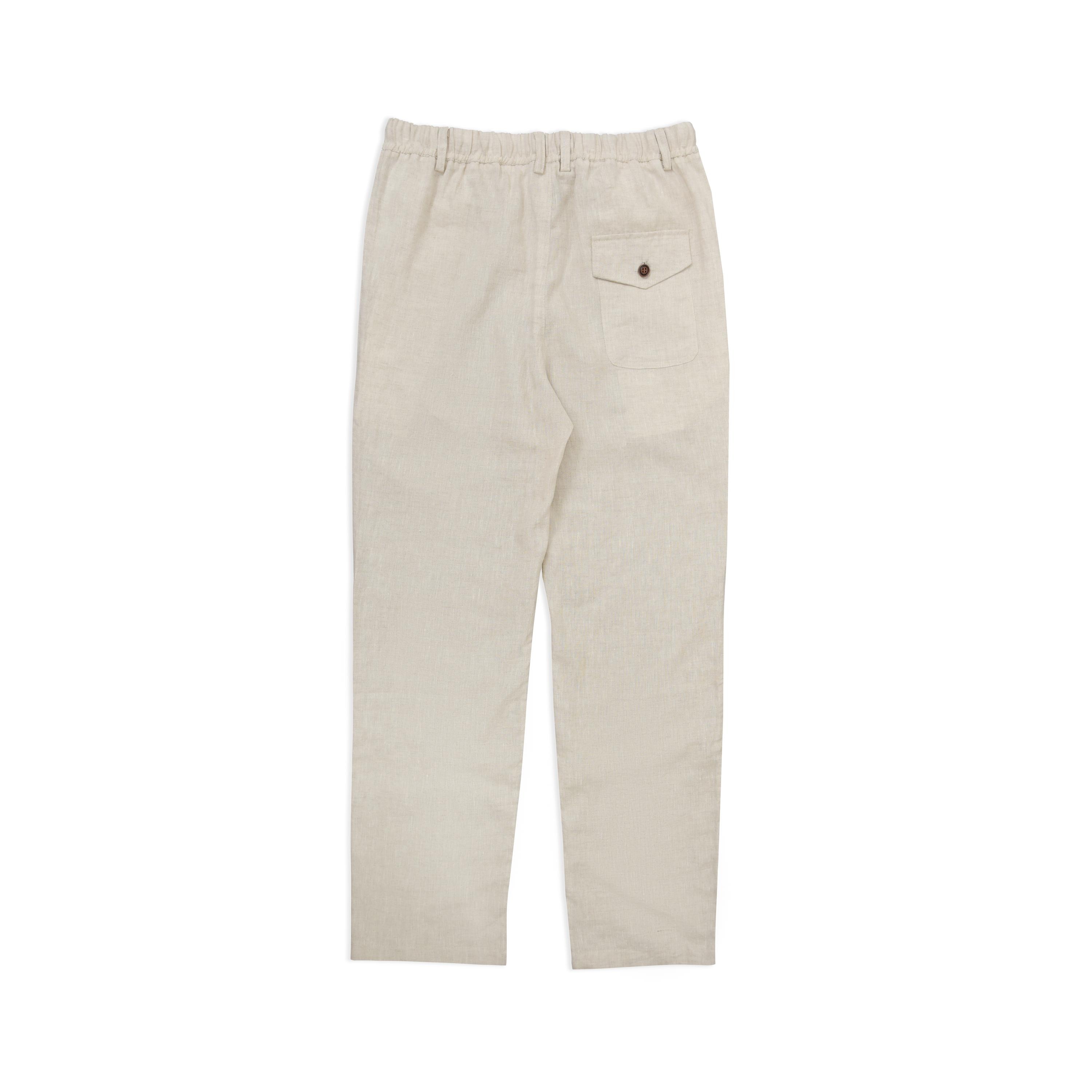 Men's Cotton Linen Pants: Lightweight Summer Trousers, Elastic Waist - Etsy