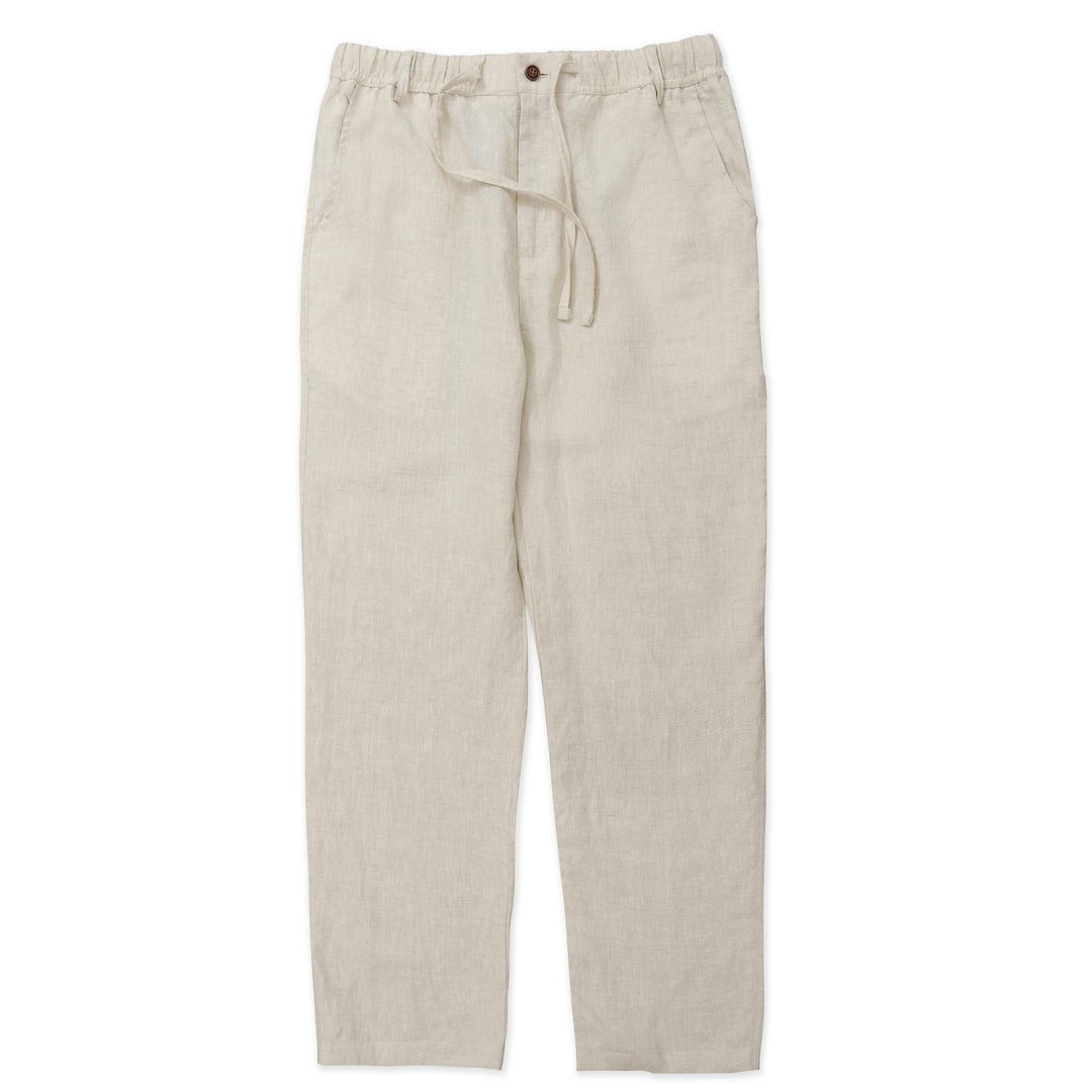 Men's Cotton Linen Pants: Lightweight Summer Trousers, Elastic Waist - Etsy