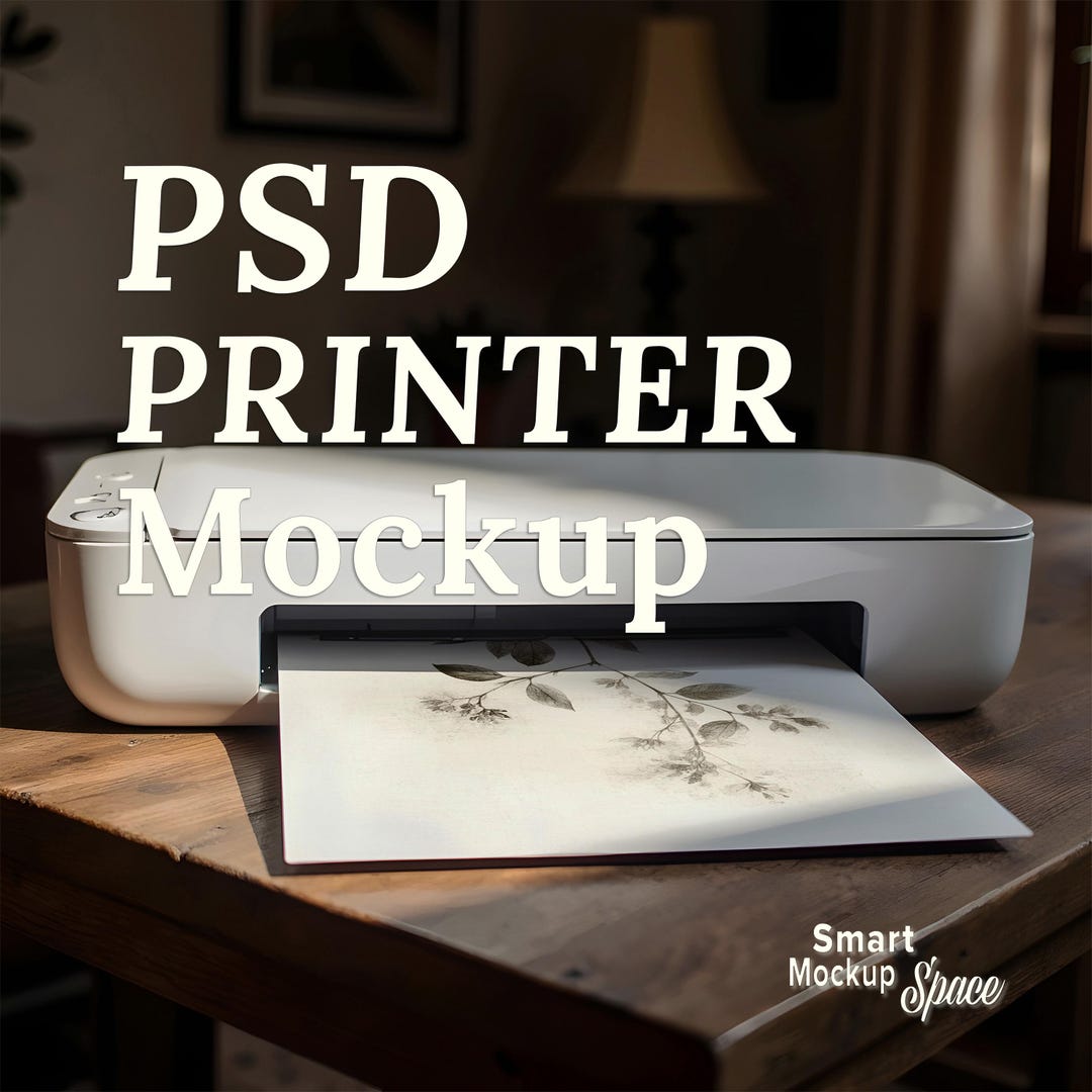A4 5x7 Boho Printer Mockup for Etsy Sellers | Printable Display | PSD ...