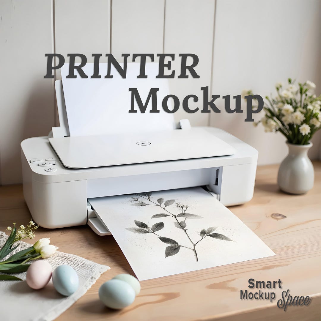 A4 Printer Mockup | Versatile PSD Template for Digital Art & Printables ...