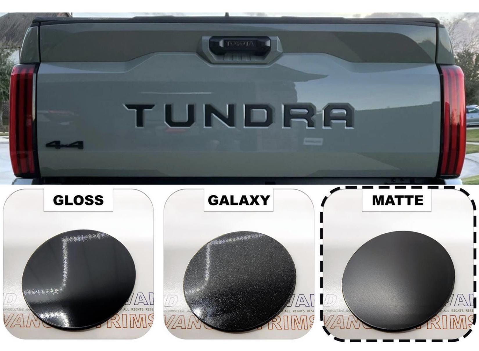 Matte Black Raised Plastic Letters Inserts Fit Tundra 2022 2023 2024 ...