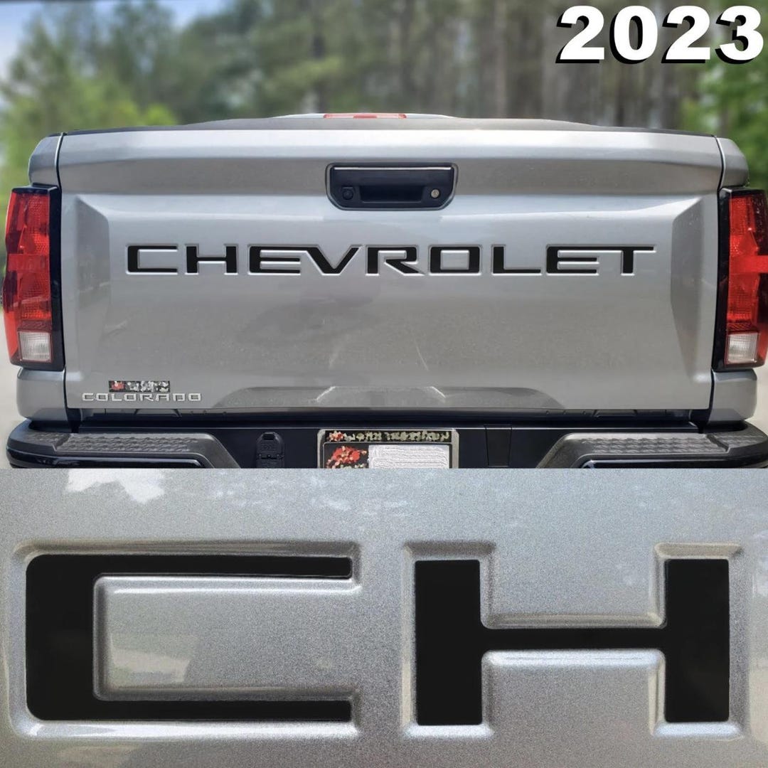 MATTE BLACK Plastic Letters Inserts Fit COLORADO Tailgate 2023 2024 ...