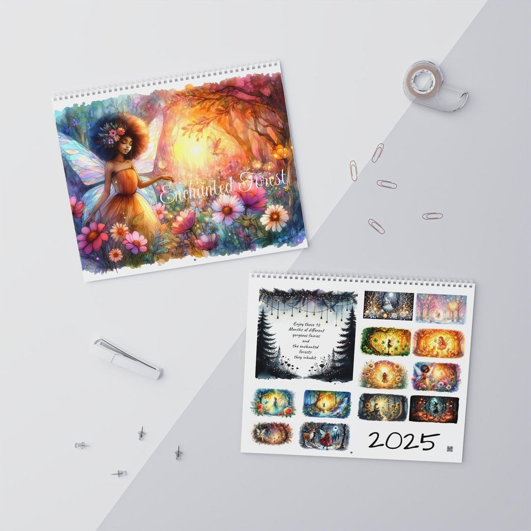 Enchanted Forest Fairy Wall Calendar, 2025 Monthly Planner for Nature ...