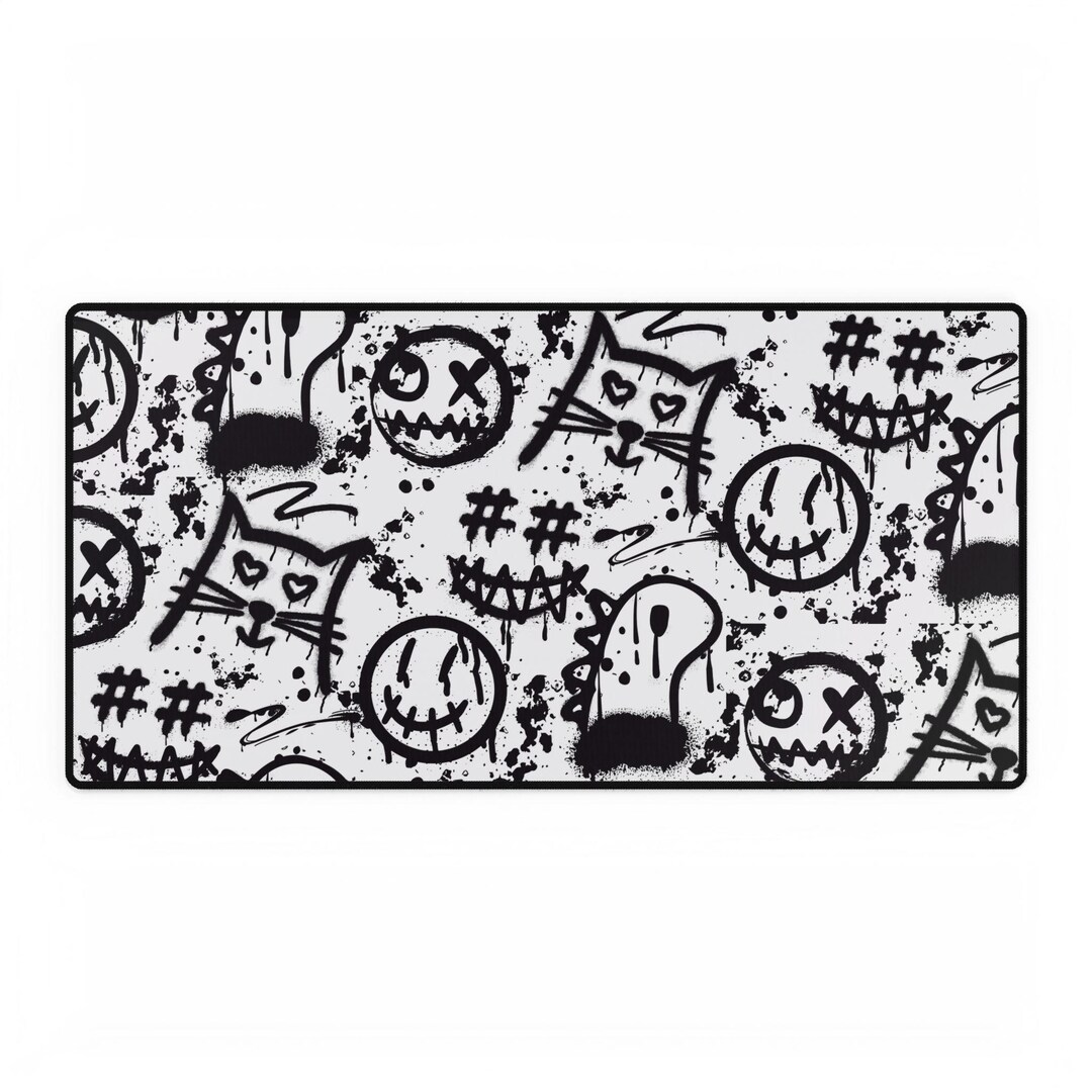 Graffiti Desk Mats, Cool Table Pads, Hip Work Surface Protector, Trendy ...