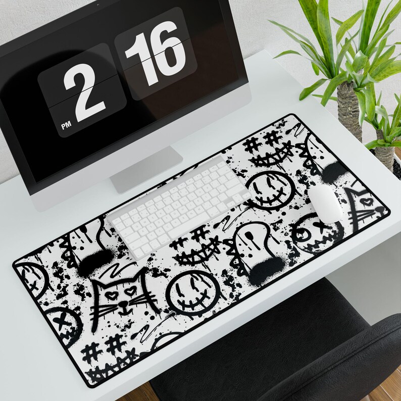 Graffiti Desk Mats, Cool Table Pads, Hip Work Surface Protector, Trendy ...