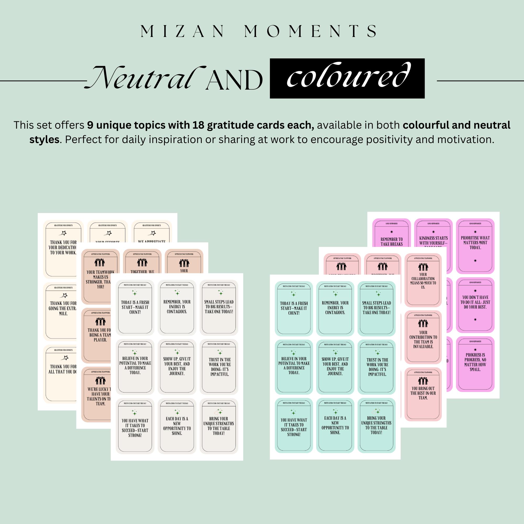 Gratitude Cards for Work, Encouragement Cards for Employees, Coworkers ...