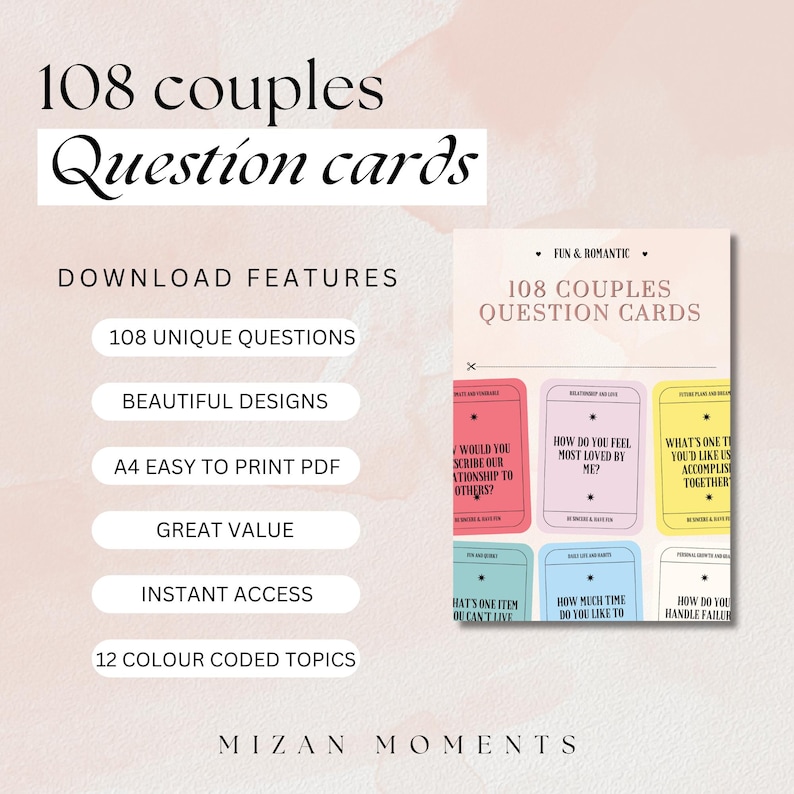 Couple Question Cards, Conversation Starters Cards, Date Night Cards ...
