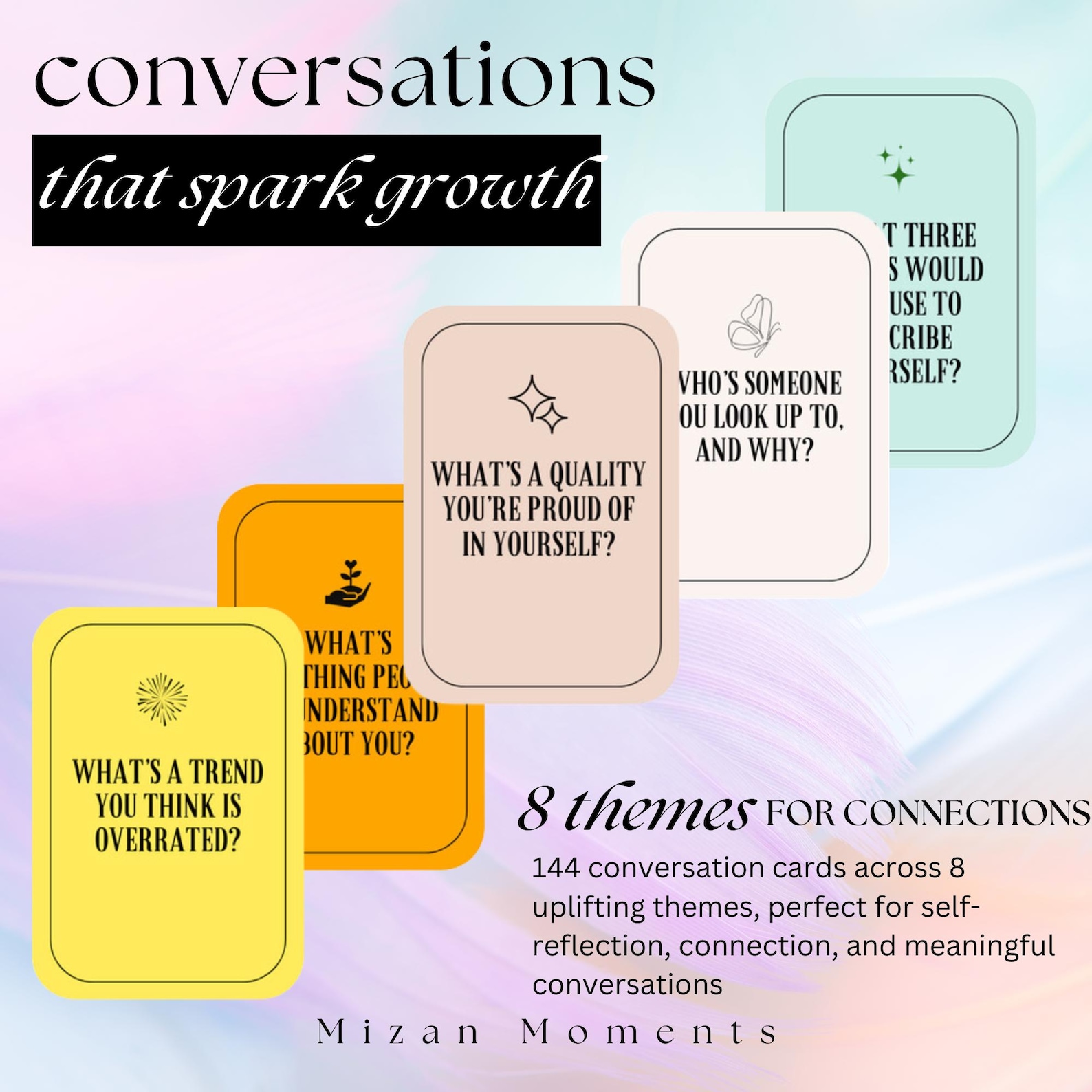 Question Cards Counselling for Teens, Conversation Starters, Therapy ...