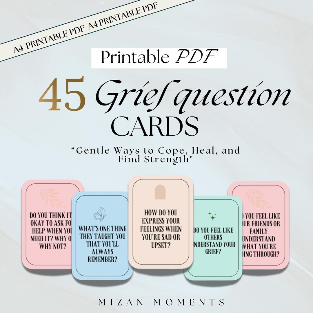 Grief Question Cards | Therapy for Teens and Kids | Conversation ...