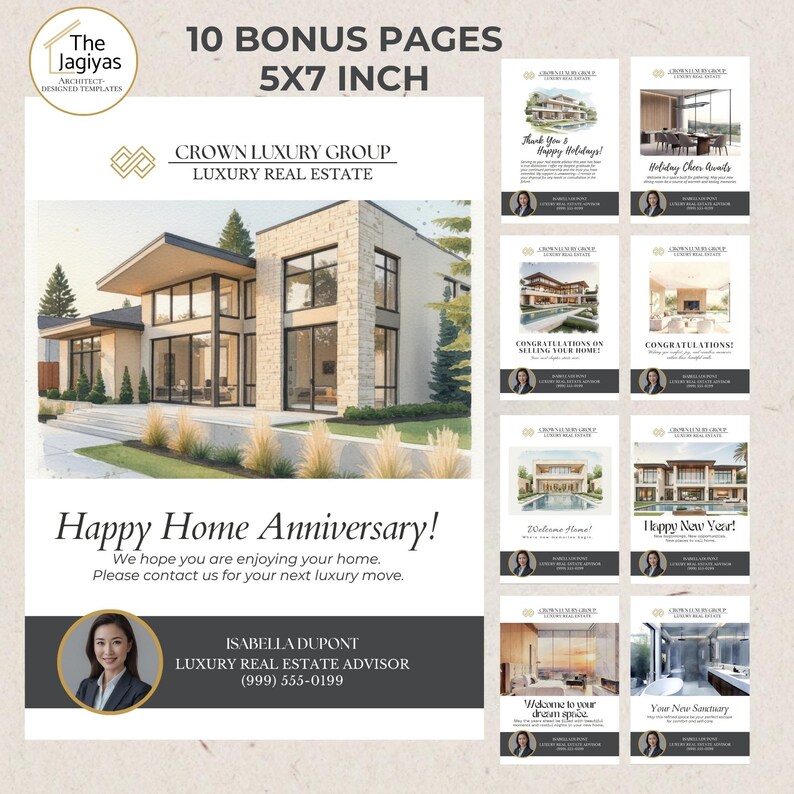 New Home Announcement Card Client Housewarming Stationery Real Estate ...