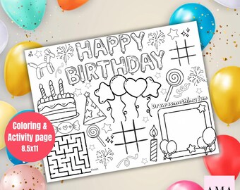 Kids Count and Color Worksheet || Ready to Print || Digital Download ...