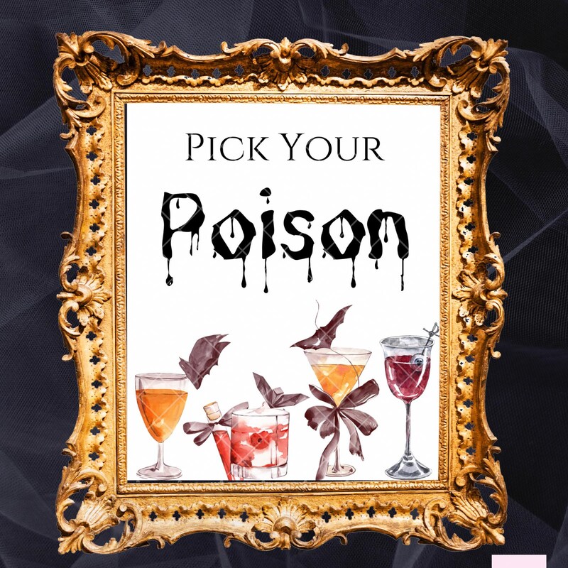 Pick Your Poison Sign - Etsy