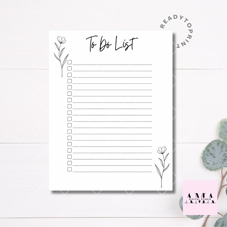 To Do List || Ready to Print || Digital Download || Planner - Etsy