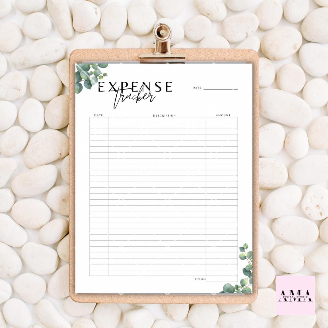 Expense Tracker Bundle Eucalyptus || Ready to Print || Digital Download ...