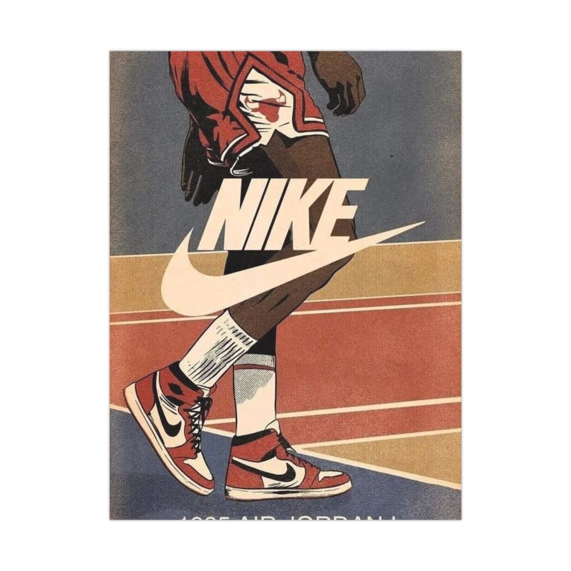 Vintage Nike Poster Art, Retro Wall Decor, Sports Memorabilia, Home Gym ...
