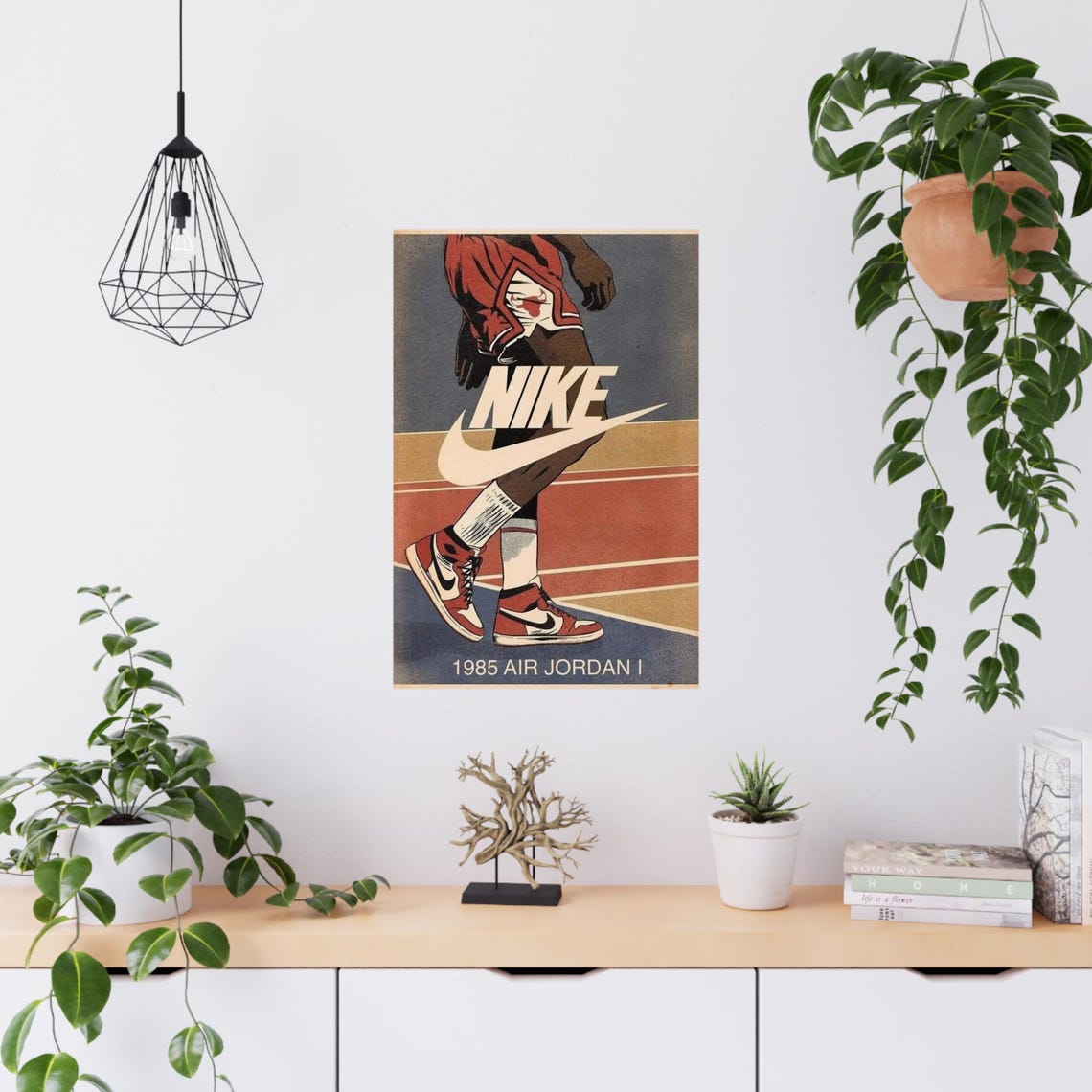 Vintage Nike Poster Art, Retro Wall Decor, Sports Memorabilia, Home Gym ...