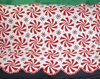 Peppermint Pinwheel CROCHET PATTERN Blanket That is Advanced Skill ...