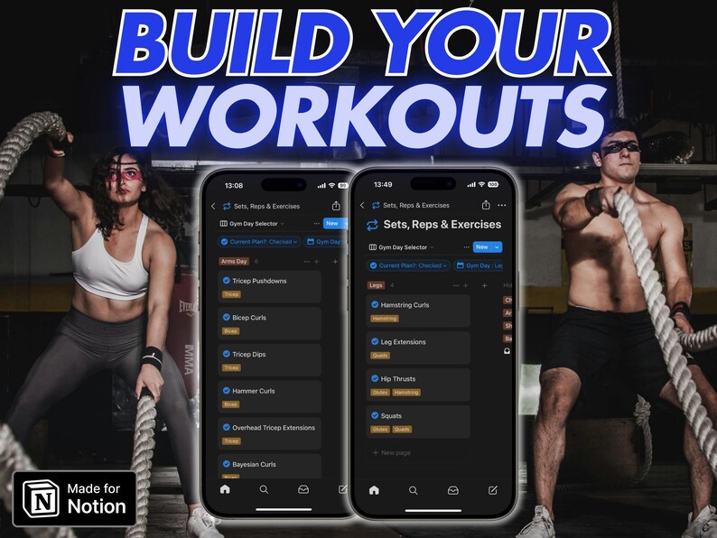 Ultimate Gym Planner Assistant - Workout Tracker & Planner - Personal ...