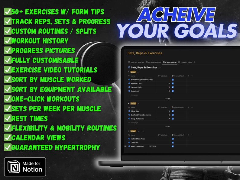 Ultimate Gym Planner Assistant Workout Tracker & Planner Personal ...