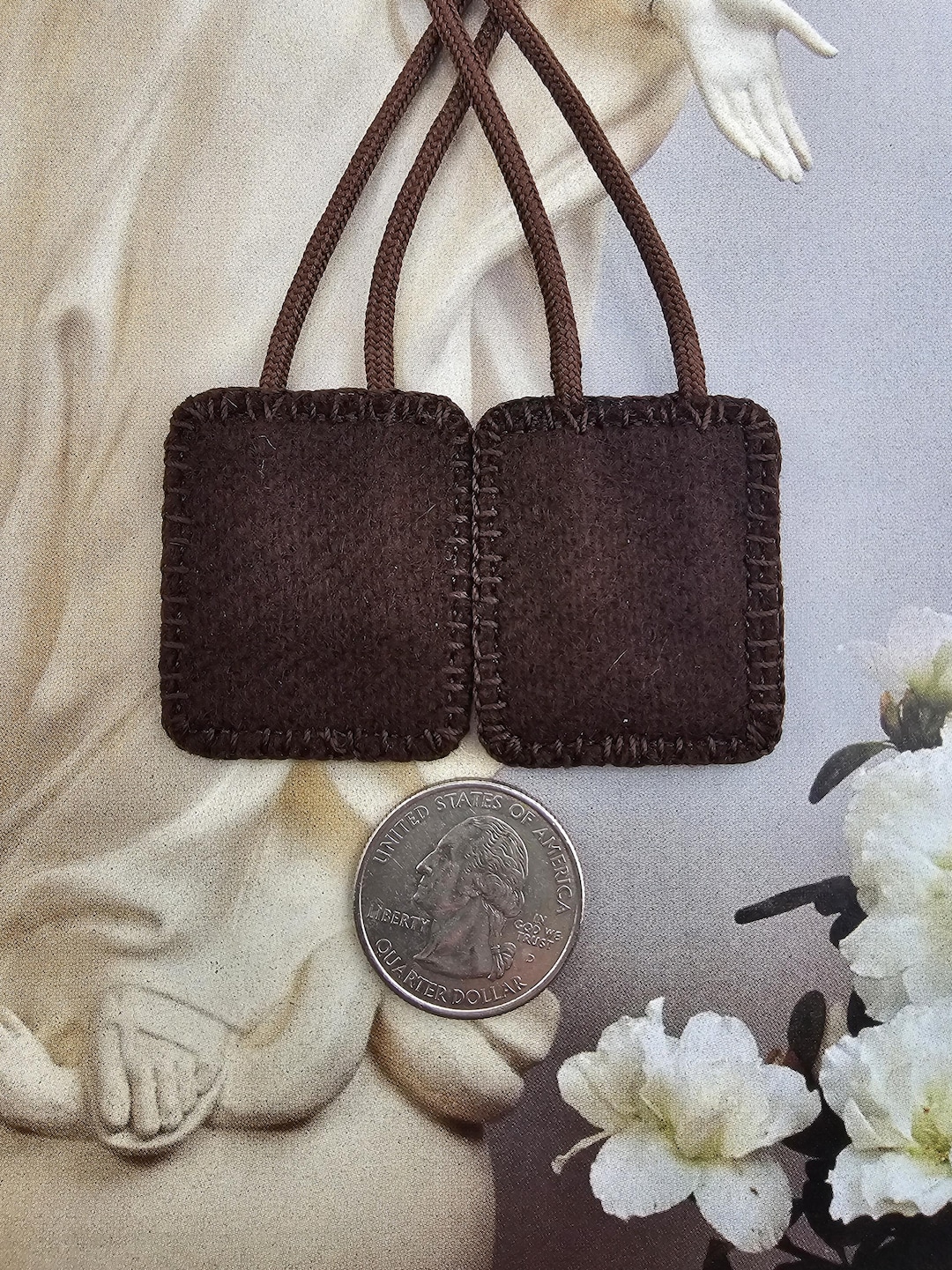 Simple Brown Scapular*100% Woven Wool*plain Style*traditional Catholic ...