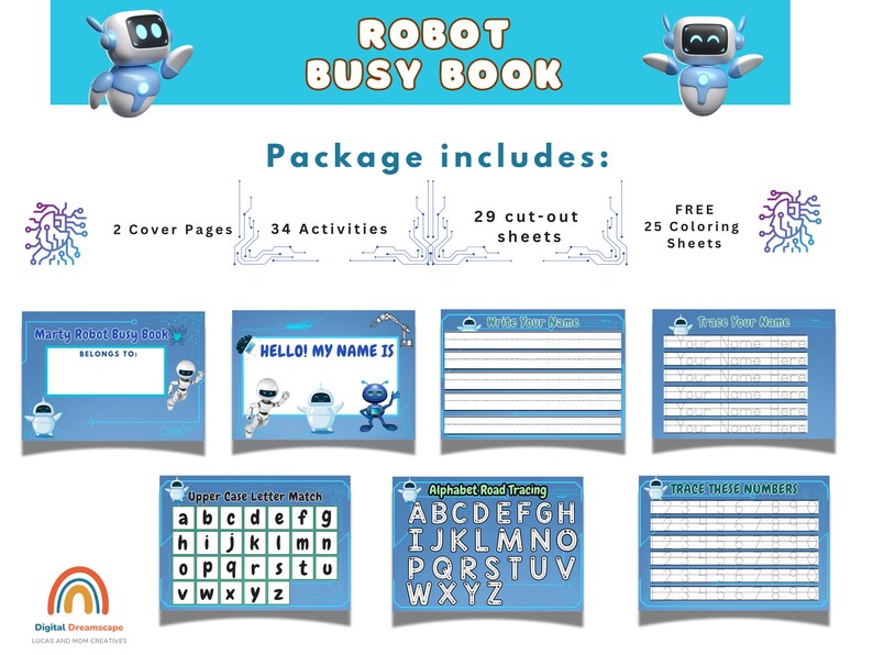 Busy Book Printable | Preschool Activities Homeschool Resources Kids ...