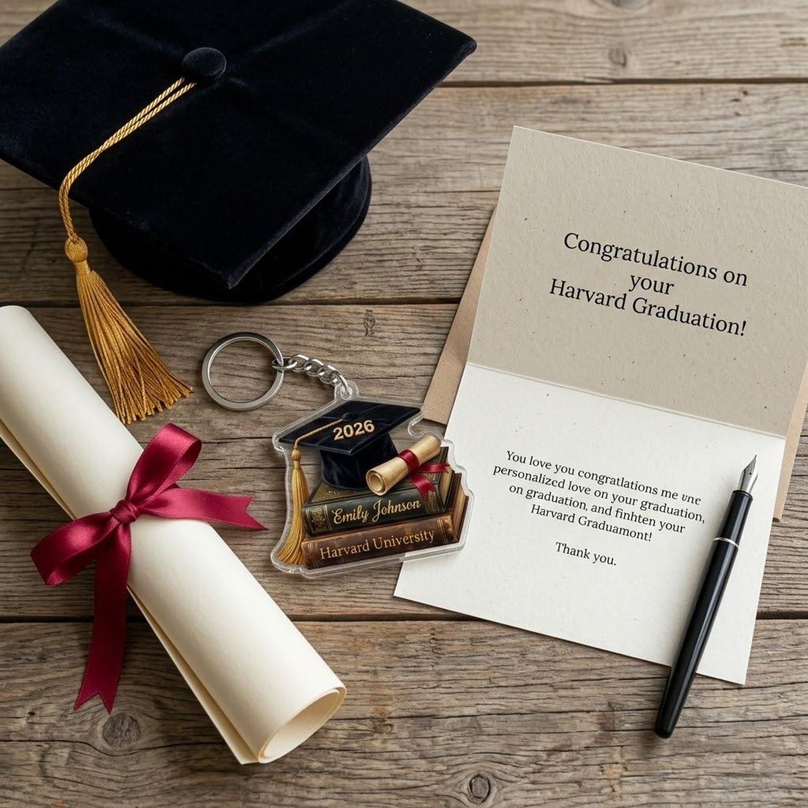 Personalized Graduation 2026 Acrylic Keychain, Custom Senior Name ...