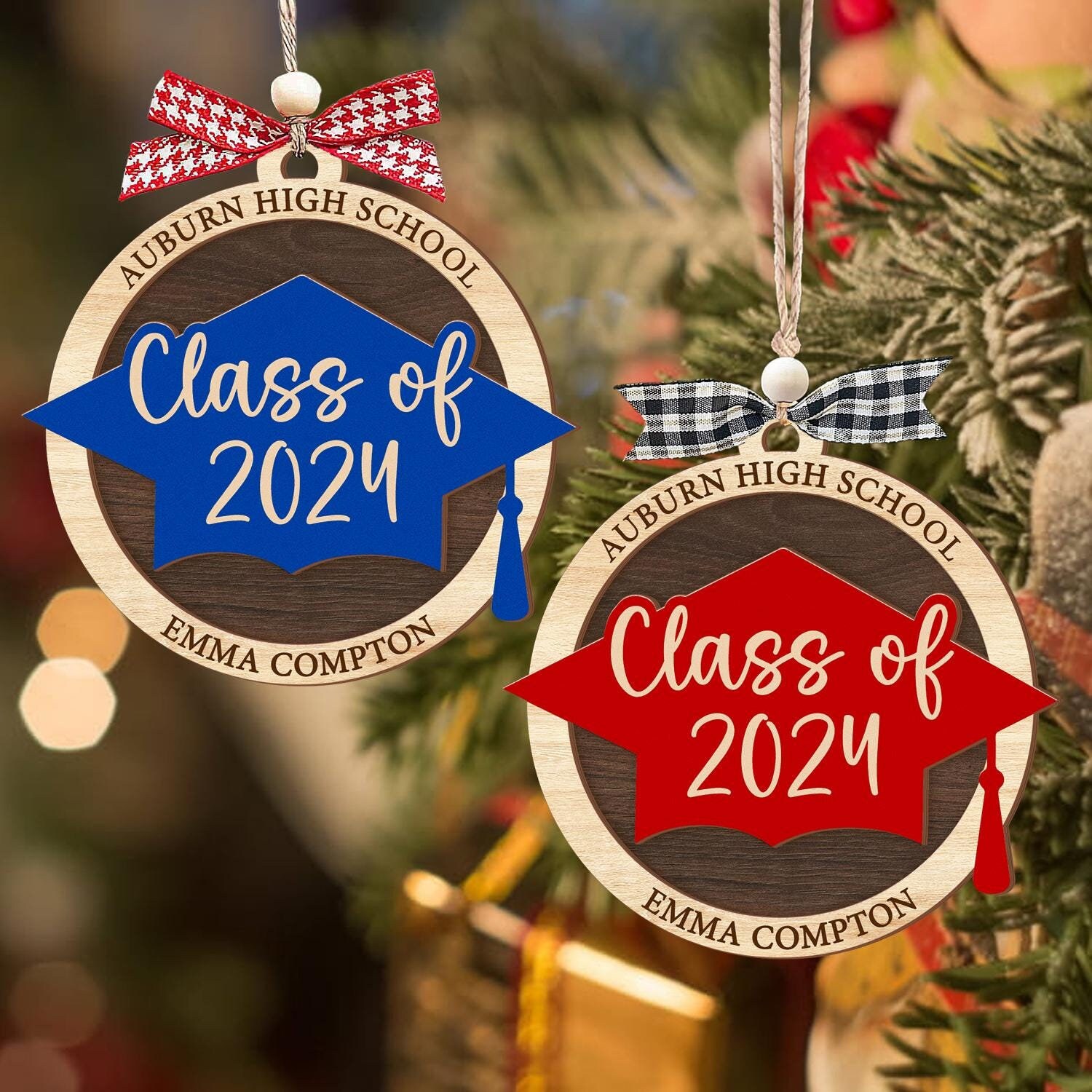 Custom Class of 2024 Ornament, Graduation Ornament, School Ornament ...