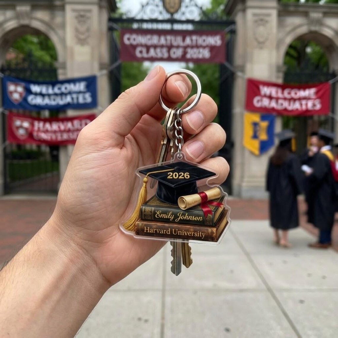Personalized Graduation 2026 Acrylic Keychain, Custom Senior Name ...