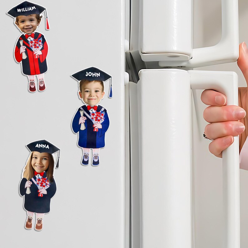 Personalized Graduation Magnets With Face, Kindergarten Graduation ...