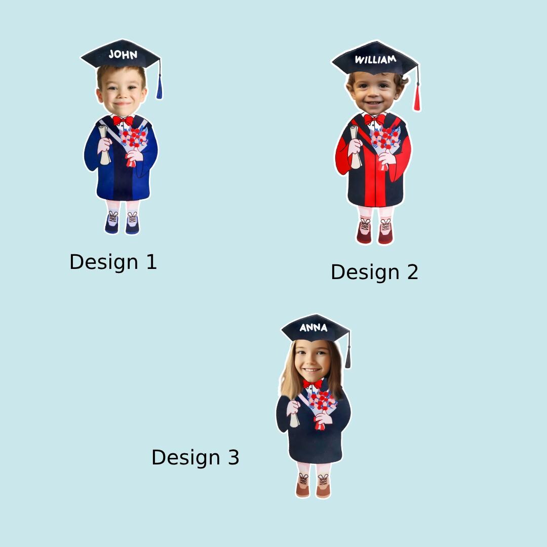 Personalized Graduation Magnets With Face, Kindergarten Graduation ...