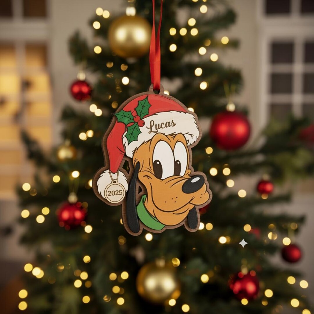Disney Pluto Christmas Ornament 2025, Personalized Disney Christmas ...