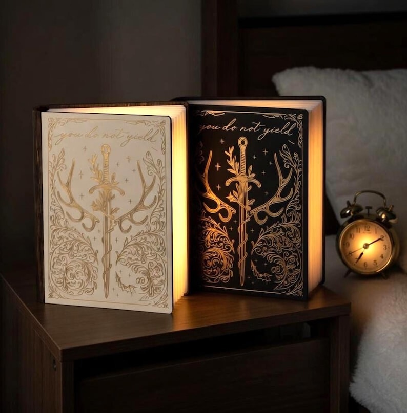 Throne of Glass Fantasy Book Lamp, You Do Not Yield Book Lamp, Matching ...