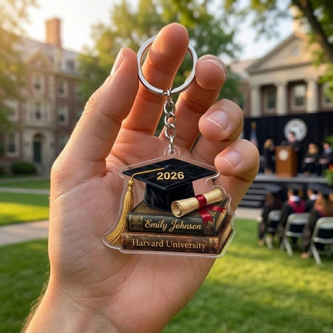 Personalized Graduation 2026 Acrylic Keychain, Custom Senior Name ...