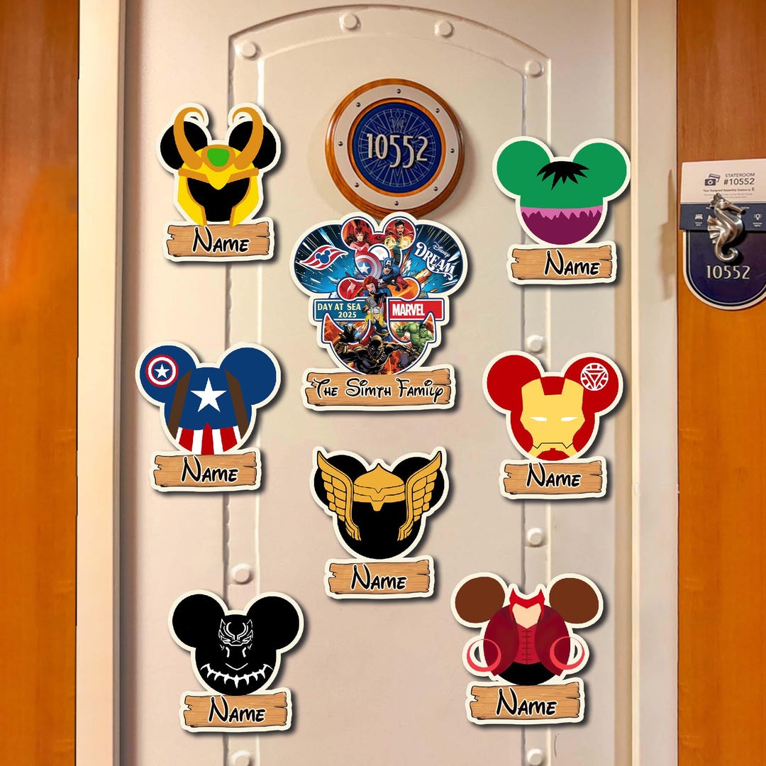 Personalized Marvel Superhero Door Magnet,avengers Door Magnet,marvel ...