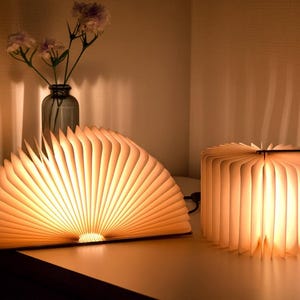 Wicked Glinda and Elphaba Book Lamp, Magical Folding Book Light, Wizard ...