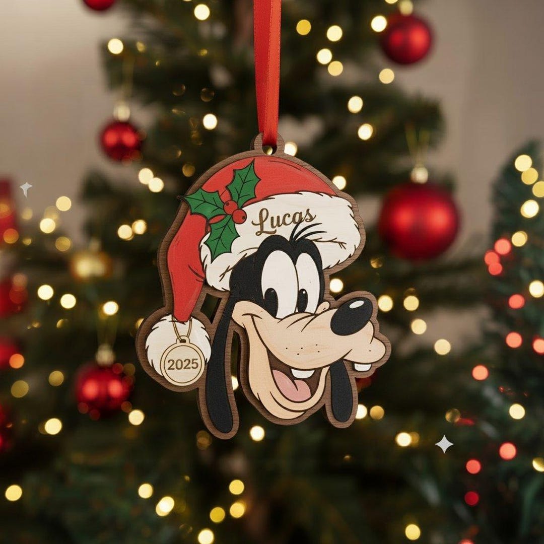 Disney Goofy Christmas Ornament 2025, Personalized Disney Mickey Friend ...