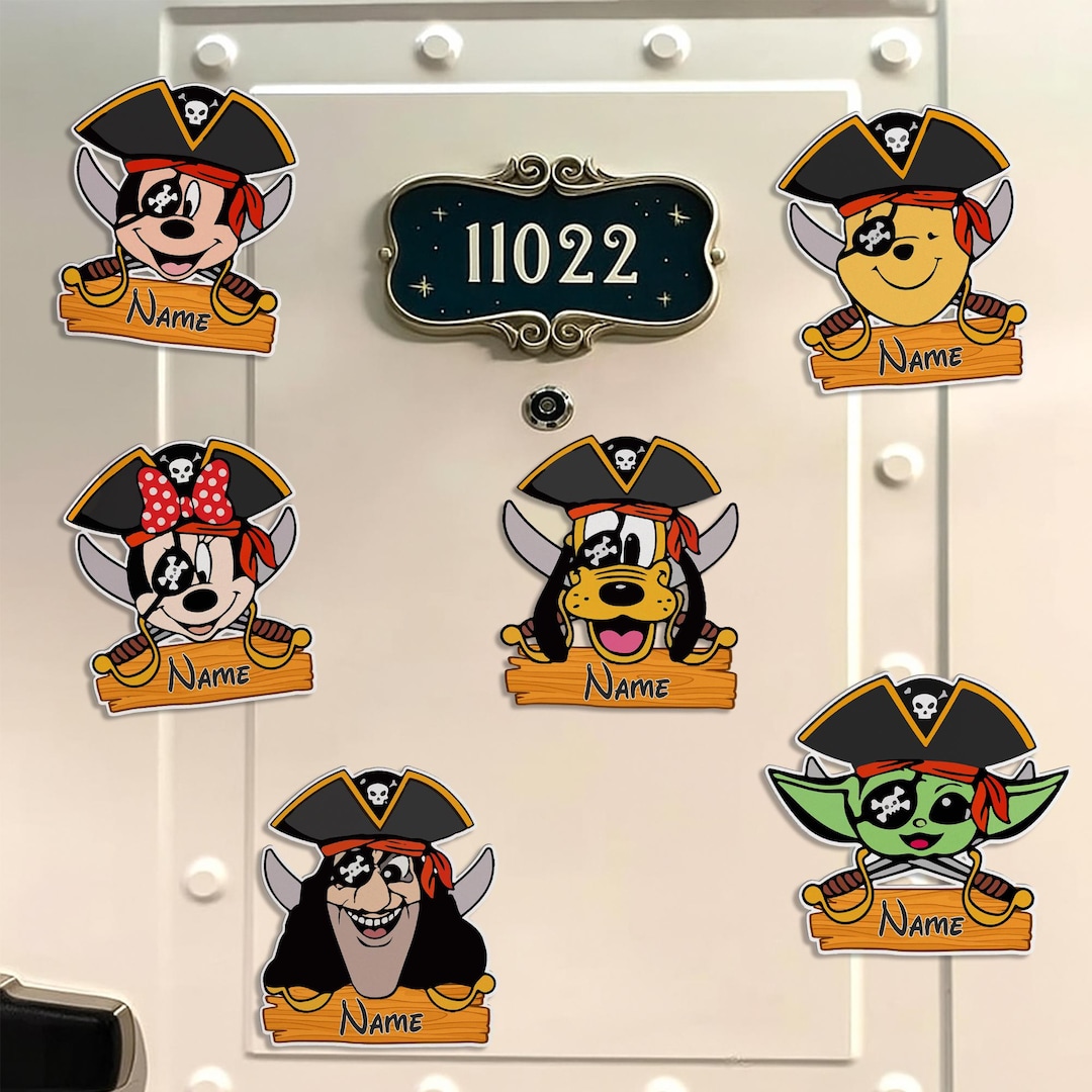Personalized Pirates of the Caribbean Magnet, Mickey Pirate Magnets,dcl ...