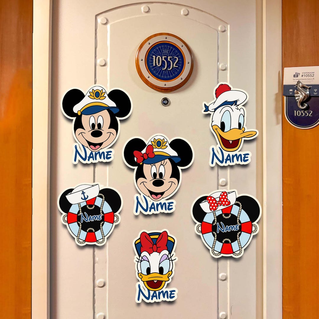 Personalized Captain Mickey Cruise Magnets, Mickey and Friends Magnets ...