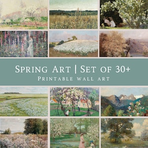 Spring-wallart Gallery | Set of 30+ | Artful-spring-landscape ...