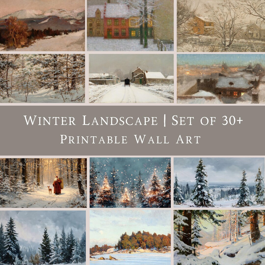 Winter-christmas Set of 30+ | Gallerie Wall Art Set - Etsy