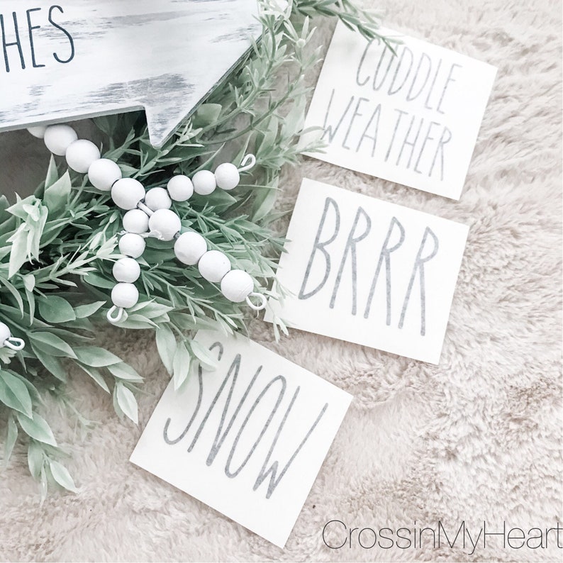 Winter Rae Dunn Inspired Decals | Etsy