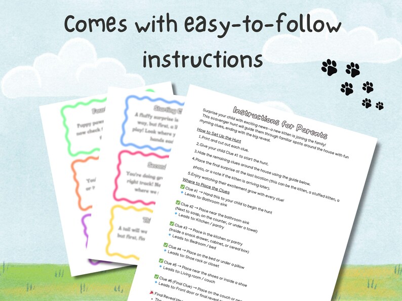 Kitten Scavenger Hunt Printable for Kids – Getting a Kitten ...