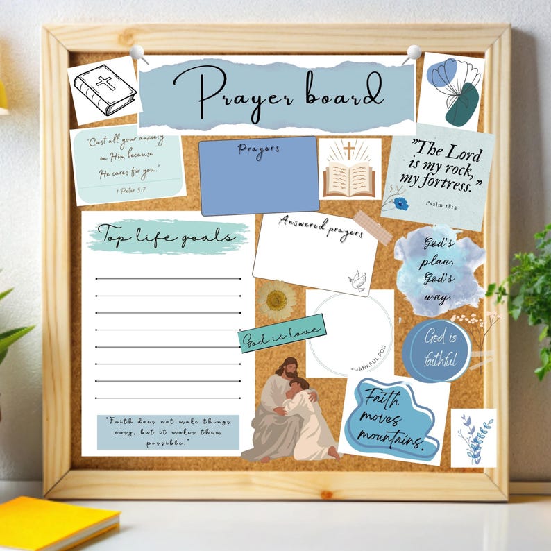 Customizable Prayer Board Kit Christian Personal Prayer Board Starter ...