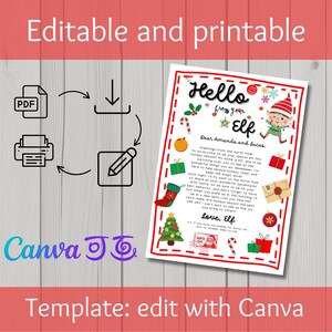 Printable Elf Arrival Letter Template Elf Letter From North Pole ...