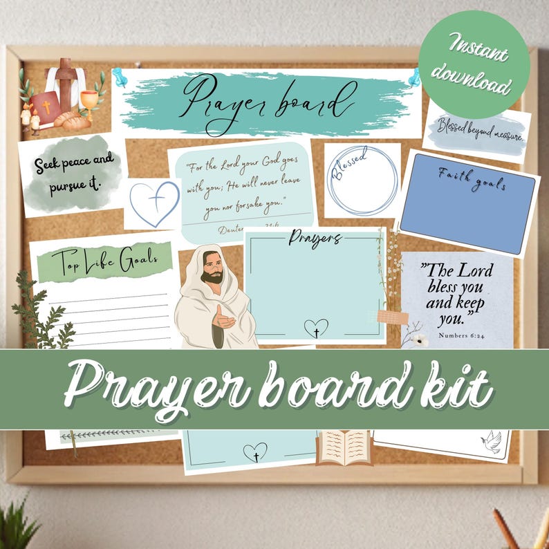 Customizable Prayer Board Kit Christian Personal Prayer Board Starter ...