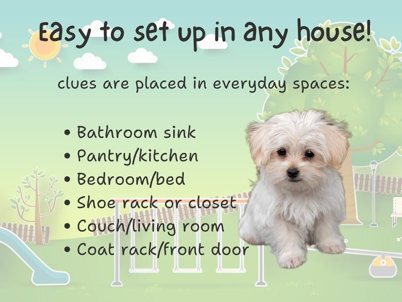 Puppy Scavenger Hunt Printable Kids Game for Children New Puppy ...